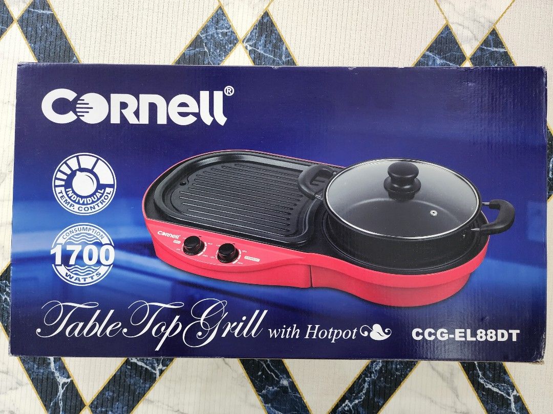 Cornell Table Top Grill with Hotpot (CCG-EL88DT), TV & Home Appliances ...