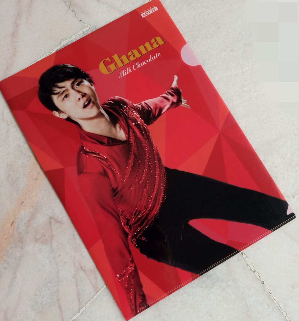 羽生结弦文件夹fail plastik bentuk L Yuzuru Hanyu A4 size L shape file holder ...
