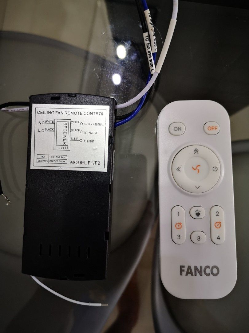 Fanco Ceiling Fan Remote Control Set Remote Receiver Transmitter
