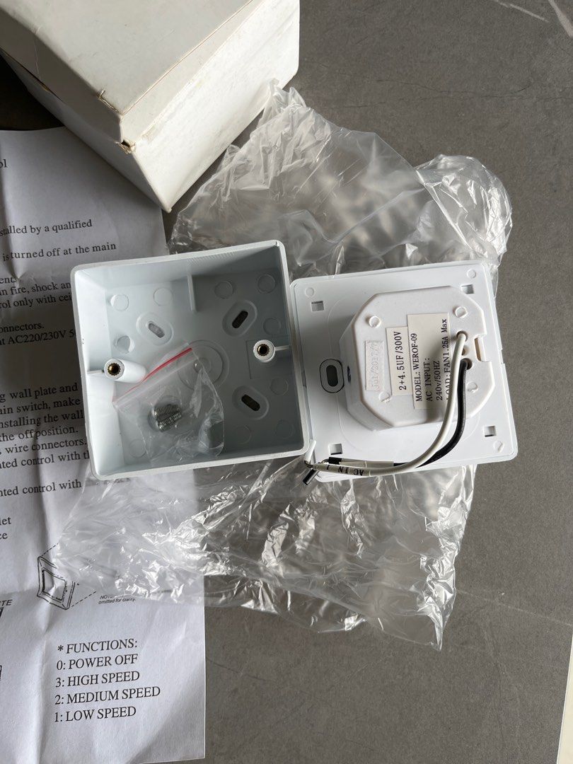 Fanco wall switch with instructions, Furniture & Home Living, Lighting ...