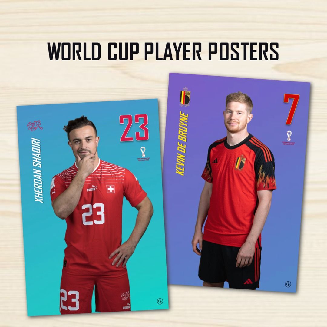 FIFA World Cup 2022 Player Posters - Football Fan Card Collection ...