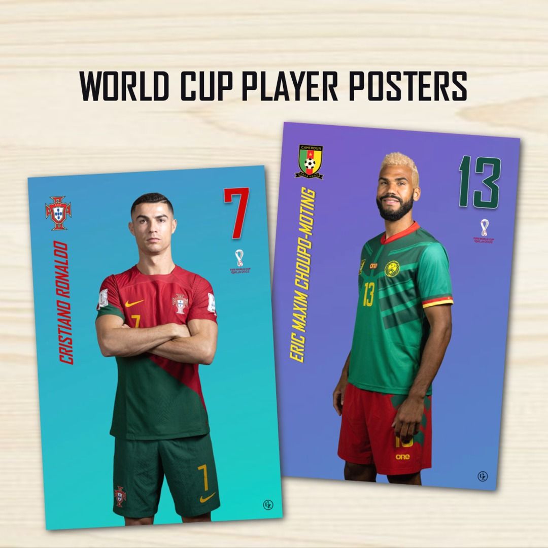 FIFA World Cup 2022 Player Posters - Football Fan Card Collection ...