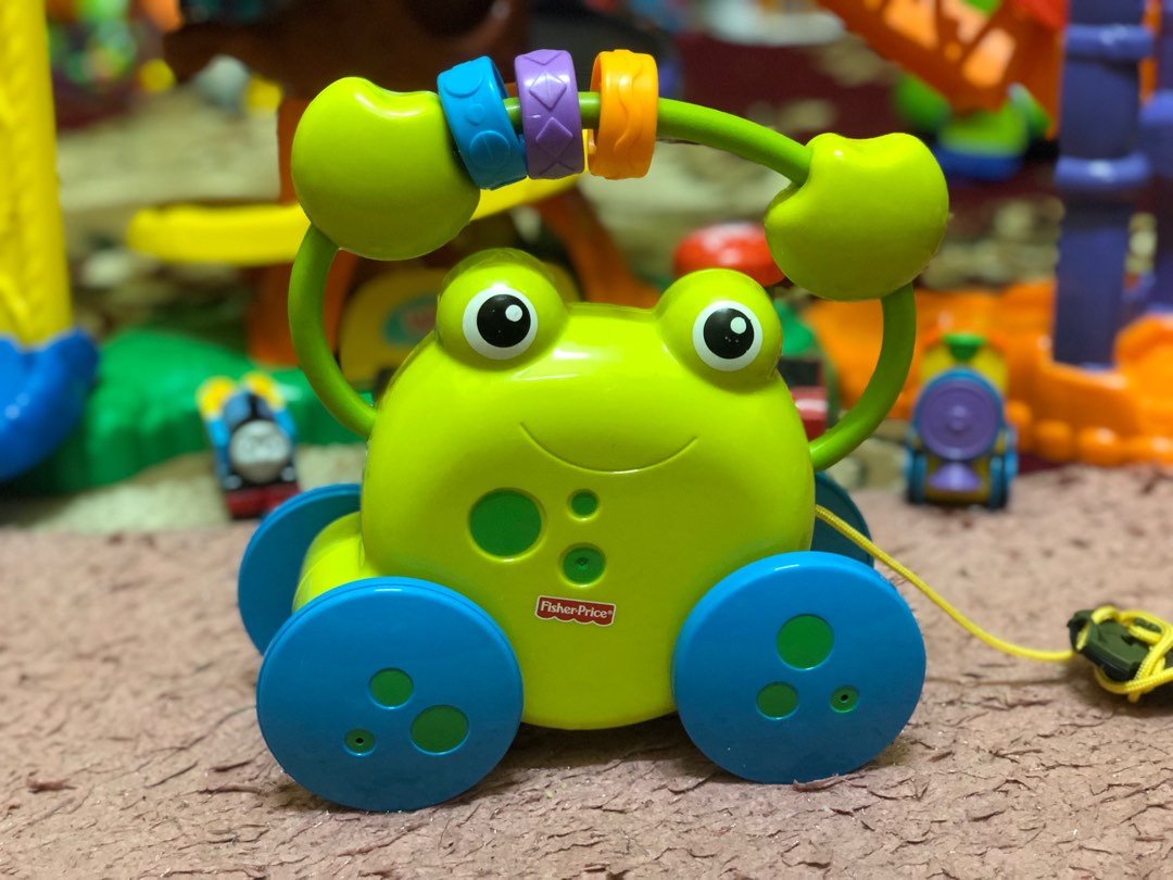 Fisher Price Pull Along Froggie, Hobbies & Toys, Toys & Games on Carousell
