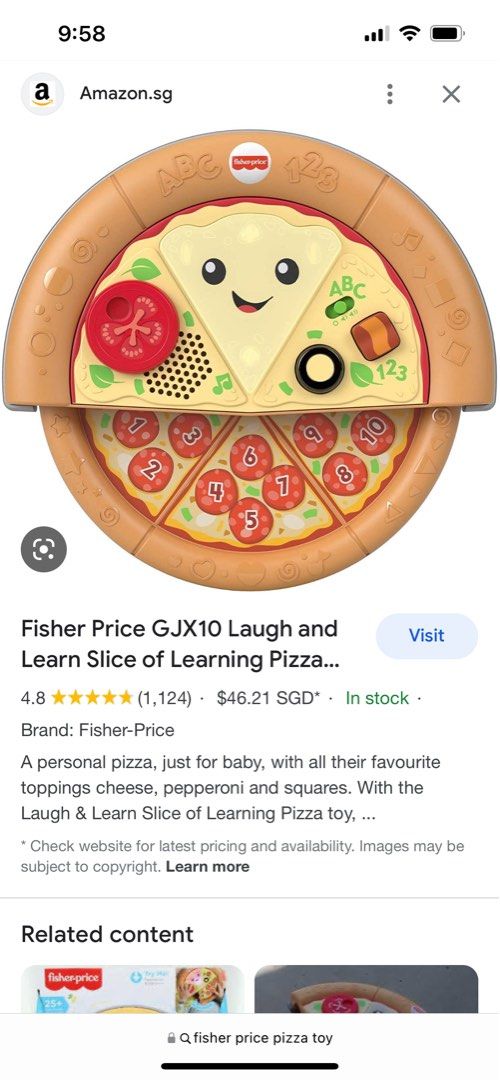 Fisher Price Slice of Learning Pizza Laugh and Learn Toy, Babies & Kids ...
