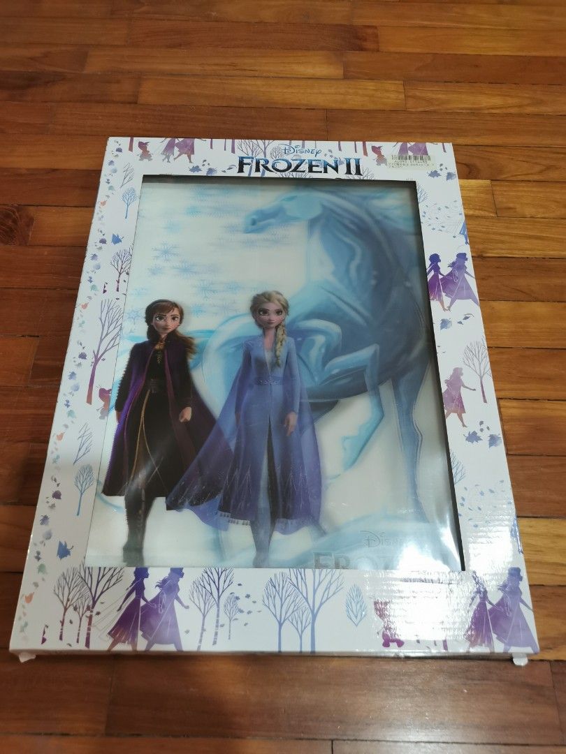 Frozen Elsa and Anna 3D poster plus frame, Furniture & Home Living ...