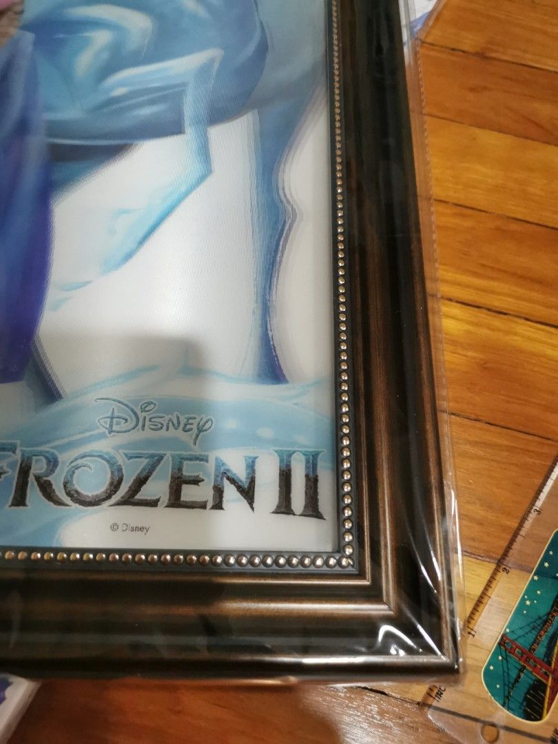 Frozen Elsa and Anna 3D poster plus frame, Furniture & Home Living ...