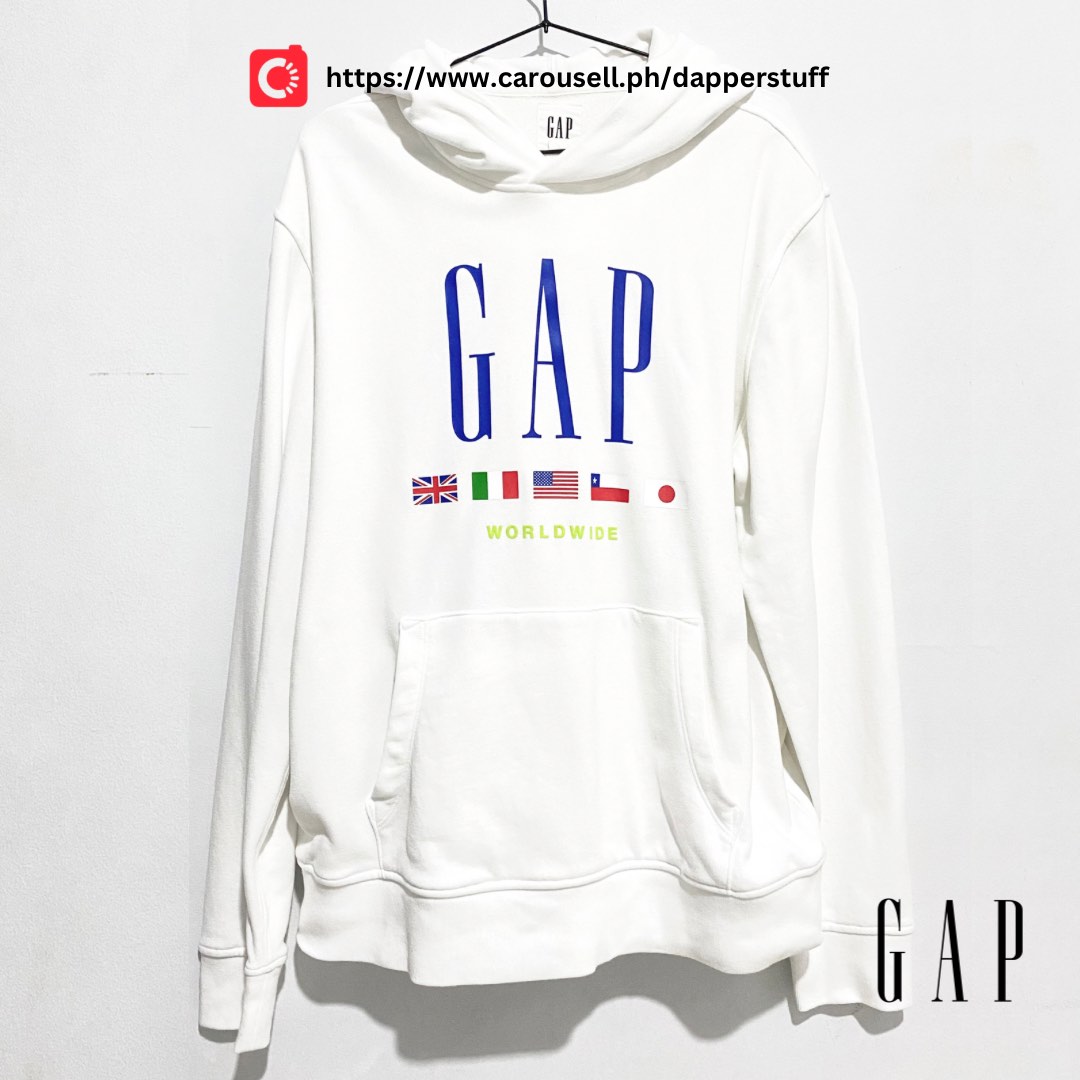 Gap Hoodie (World Flags), Men's Fashion, Tops & Sets, Hoodies on Carousell