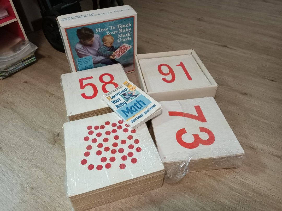 Glenn Doman Teach Your Baby Math Book and Dotted Card Sets, Babies ...