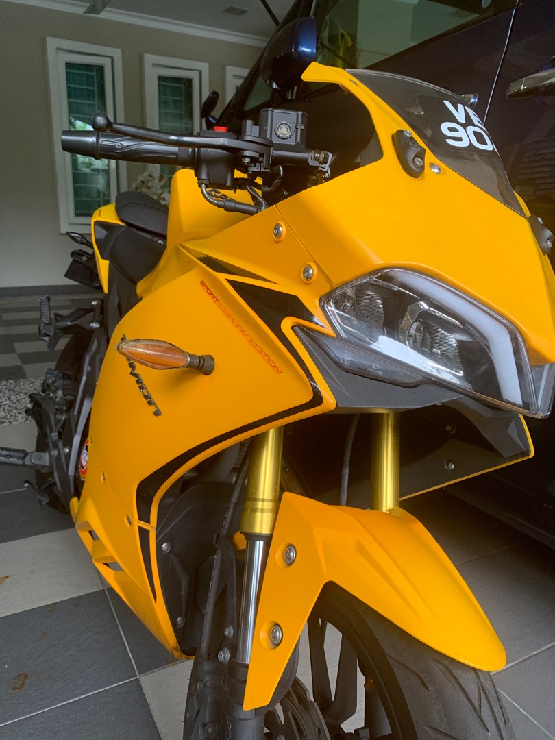 GPX Demon 150 (Mini Panigale) Bumblebee Yellow, Motorbikes on Carousell