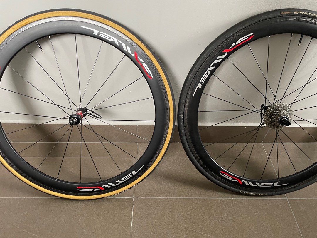 Hand built 50mm Carbon Tubular Rim Brake, Sports Equipment, Bicycles ...