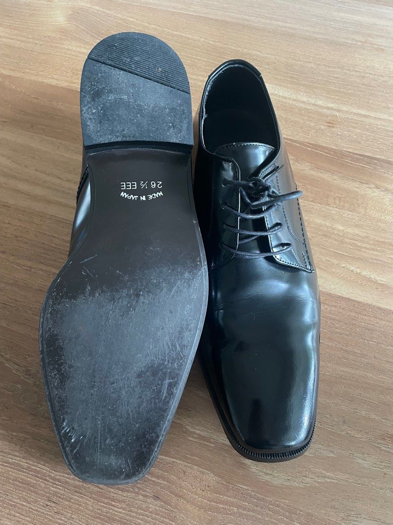 Haruta Japan black leather dress shoes - pristine, Men's Fashion ...