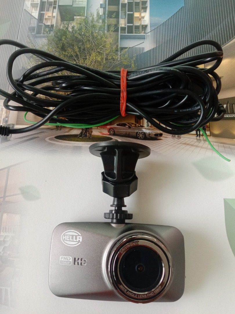 Hella DR520 FHD1080 Front Dashcam with cables, Car Accessories, Accessories on Carousell
