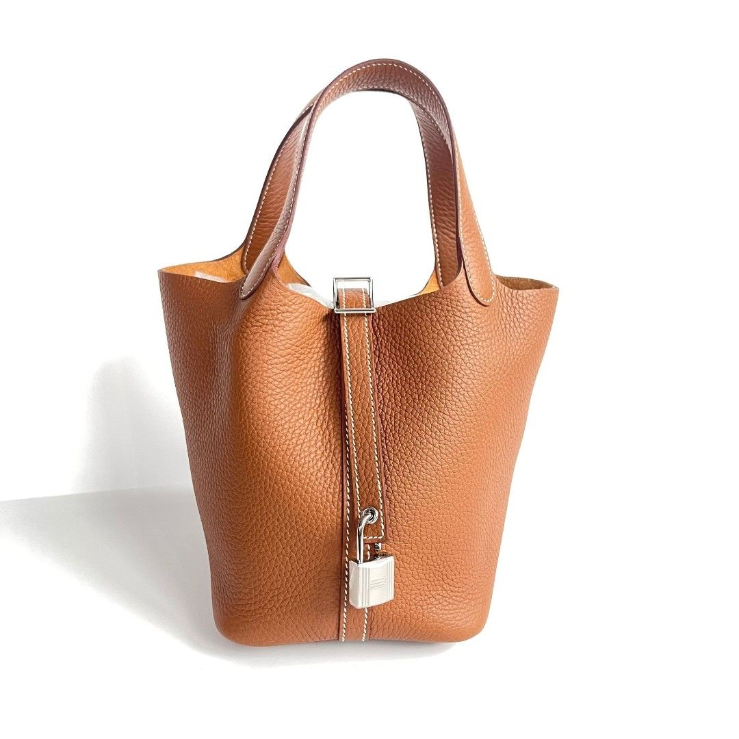 Hermes - Gold Picotin Lock 18 in Taurillon Clemence with PHW, Luxury ...