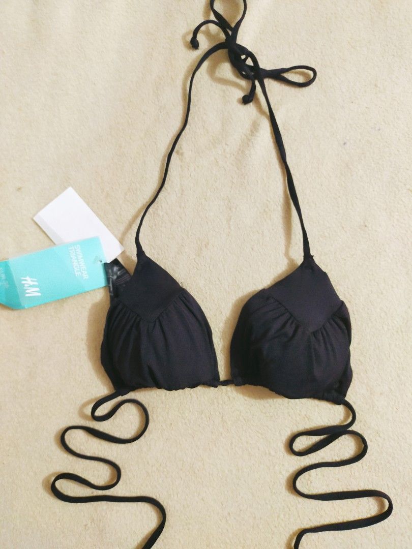 H&M TRIANGLE BLACK SWIMSUIT/ BIKINI TOP, Women's Fashion, Swimwear ...