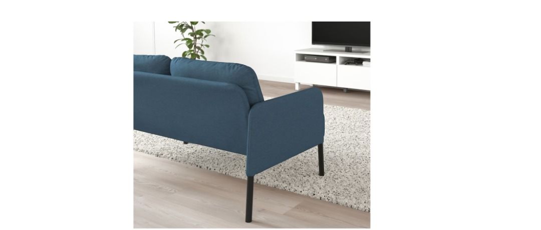 IKEA 2 seat-sofa GLOSTAD medium blue, Furniture & Home Living ...