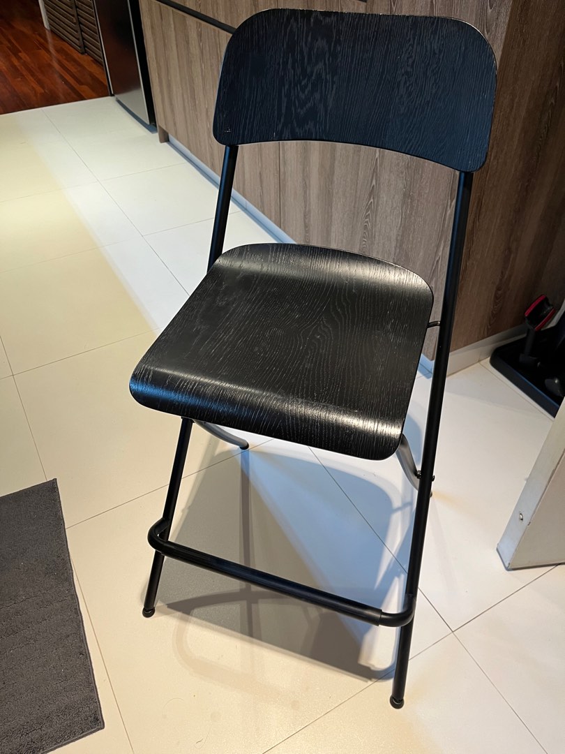 Ikea Franklin foldable bar stool, Furniture & Home Living, Furniture ...