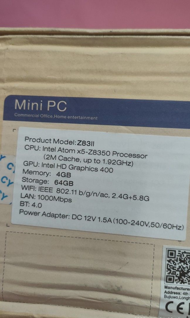 (先到先得)全新貨品、Intel Z83 II MINI PC intel atom Z8350 (4GB+64GB) Windows 10 ...