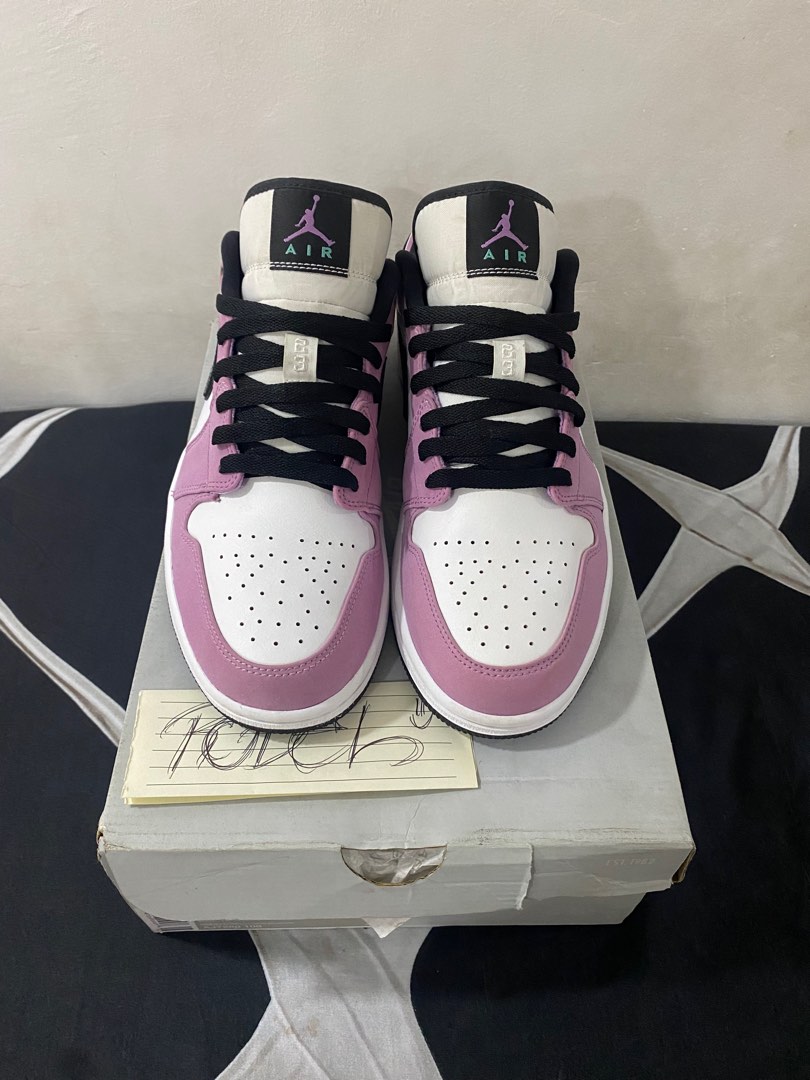 Jordan 1 Low Violet Shock STEAL, Men's Fashion, Footwear, Sneakers on ...