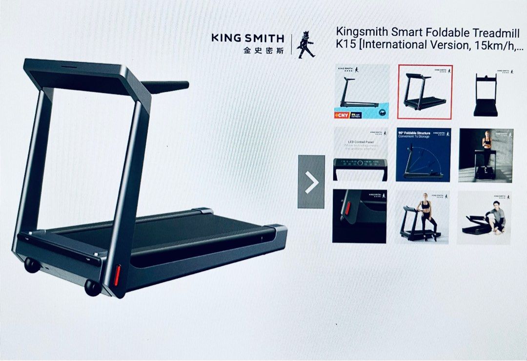 Kingsmith Smart Foldable Treadmill K15, Sports Equipment, Exercise & Fitness, Cardio & Fitness ...