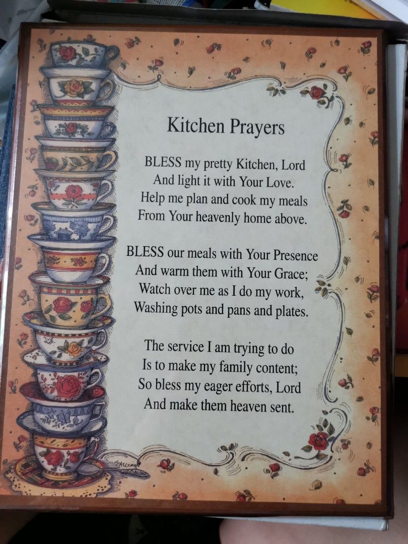 Kitchen Prayers Plaque, Furniture & Home Living, Home Decor, Frames ...