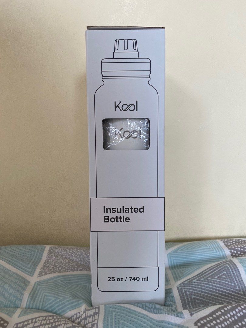 Kool 740ml (25oz) Insulated Water Bottle - White, Furniture & Home ...