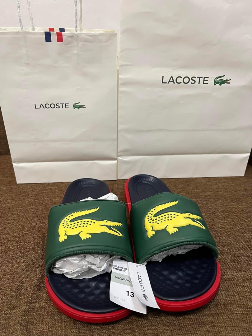 Lacoste slides, Men's Fashion, Footwear, Slippers & Slides on Carousell