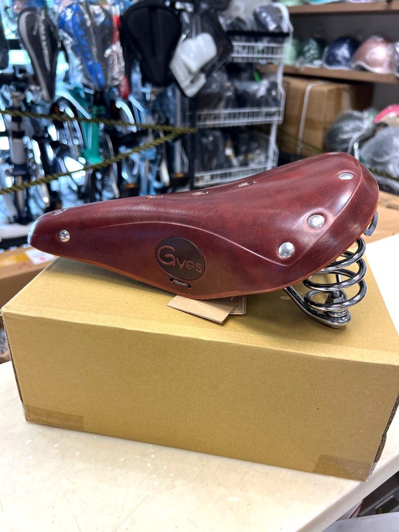 *Leather Saddle NEW Gyes (Made in Taiwan) Saddle Genuine Cow Leather ...
