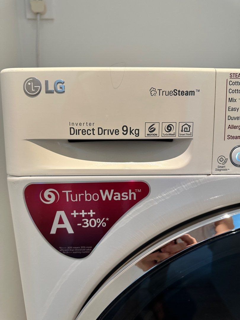 LG 9KG front load washer, TV & Home Appliances, Washing Machines and Dryers on Carousell