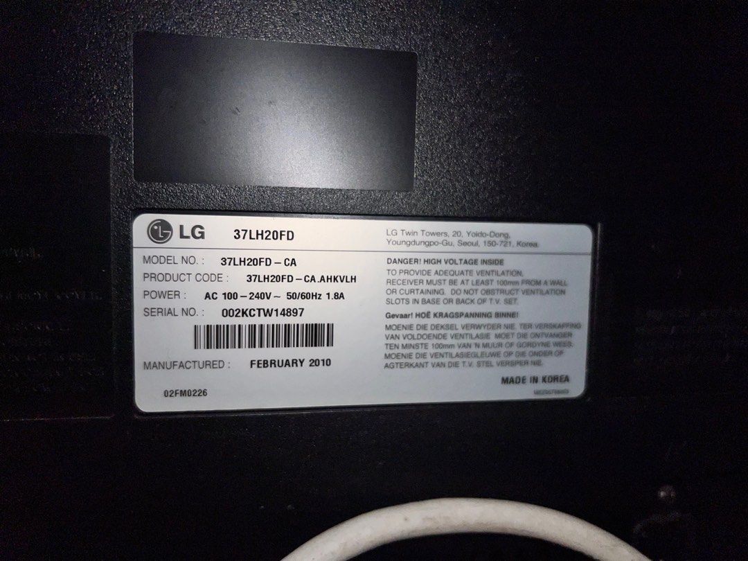 LG TV 36 inch, 家庭電器, 電視 & 其他娛樂, 電視 - Carousell