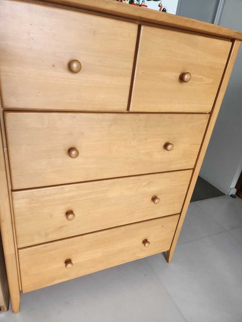 Light Maple wood Chest of Drawers, Furniture & Home Living, Furniture ...