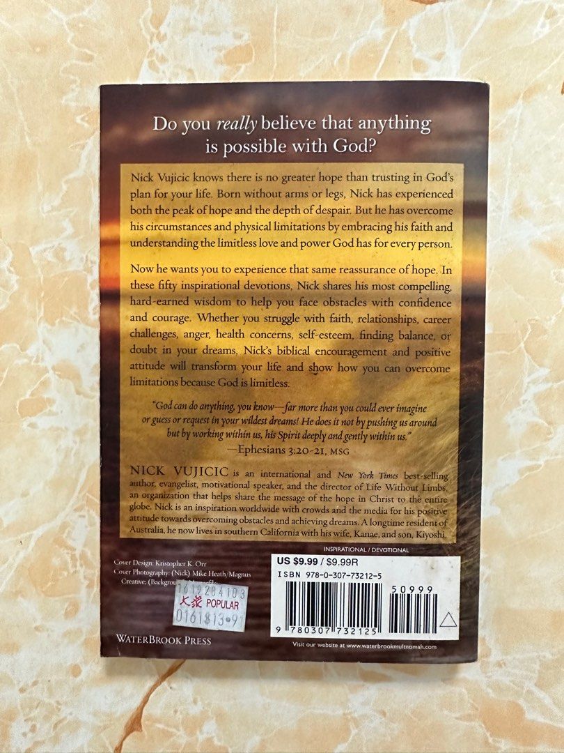 Limitless by Nick Vujicic, Hobbies & Toys, Books & Magazines, Fiction ...