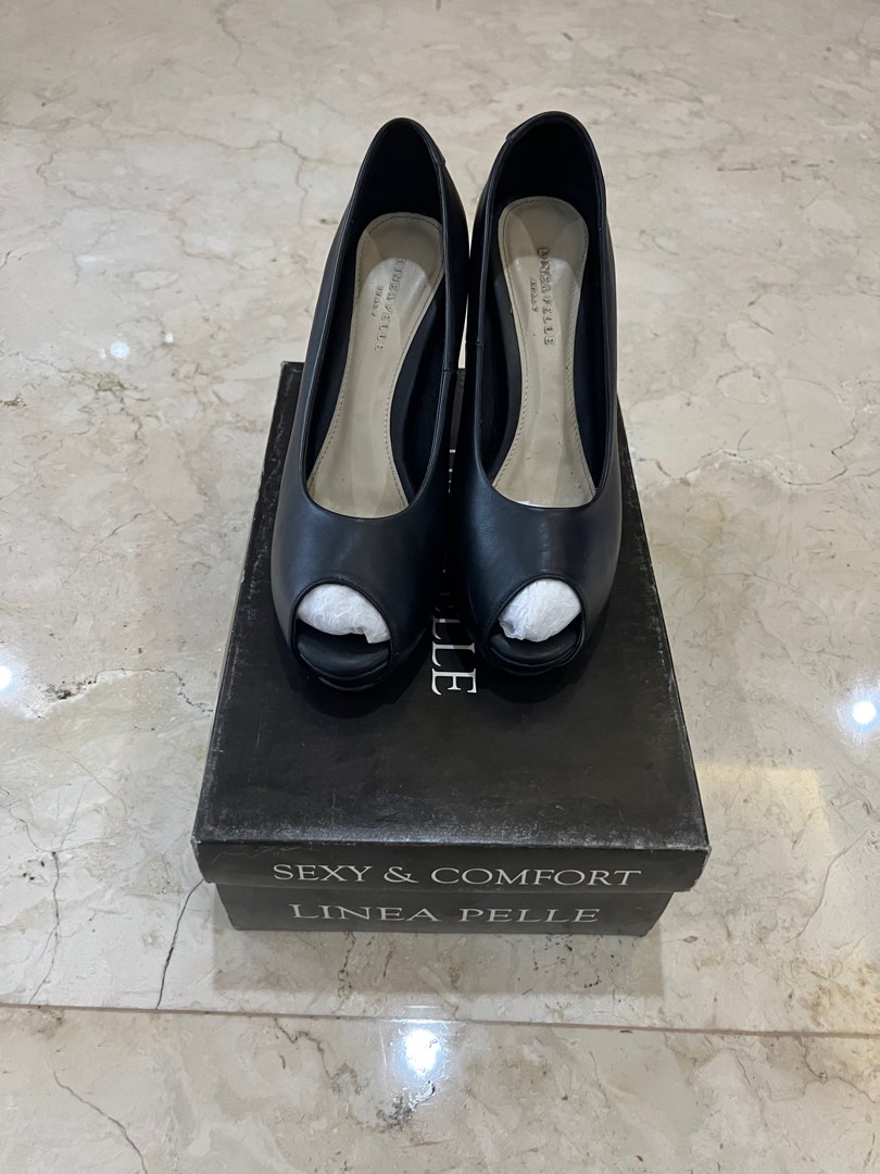 Linea pelle shoes nego - high heels kerja, Fesyen Wanita, Sepatu di ...