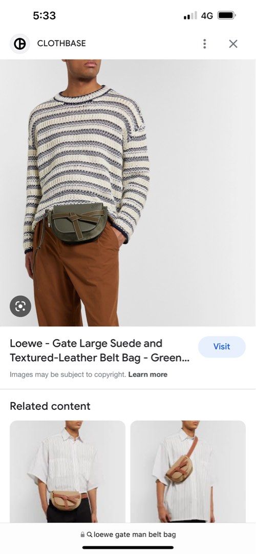 LOEWE GATE belt bag, Women's Fashion, Bags & Wallets, Cross-body Bags ...