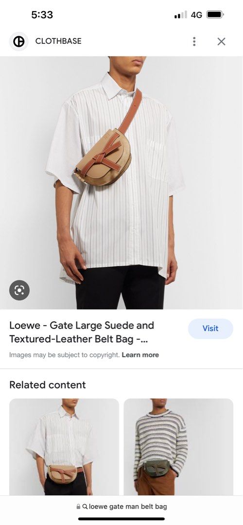 LOEWE GATE belt bag, Women's Fashion, Bags & Wallets, Cross-body Bags ...
