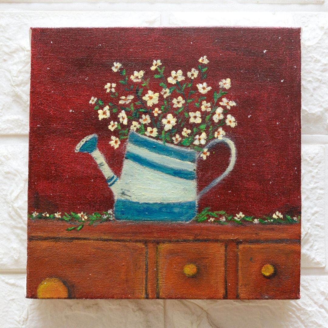 Lukisan Kanvas Akrilik/Acrylic 100% Asli (BUKAN PRINTING) 15x15, Desain ... Lukisan Kanvas Akrilik/Acrylic 100% Asli (BUKAN PRINTING) 15x15, Desain ...