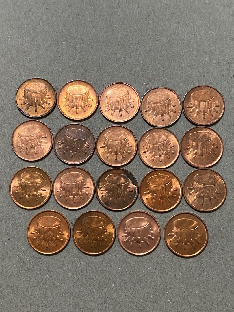 Malaysia 2nd Series 1 Sen Coin Complete Set, Hobbies & Toys ...