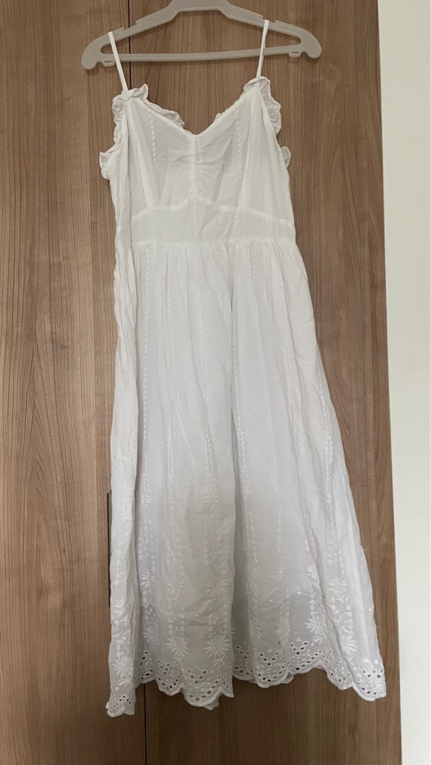 Mango Embroidered Midi Dress, Women's Fashion, Dresses & Sets, Dresses ...