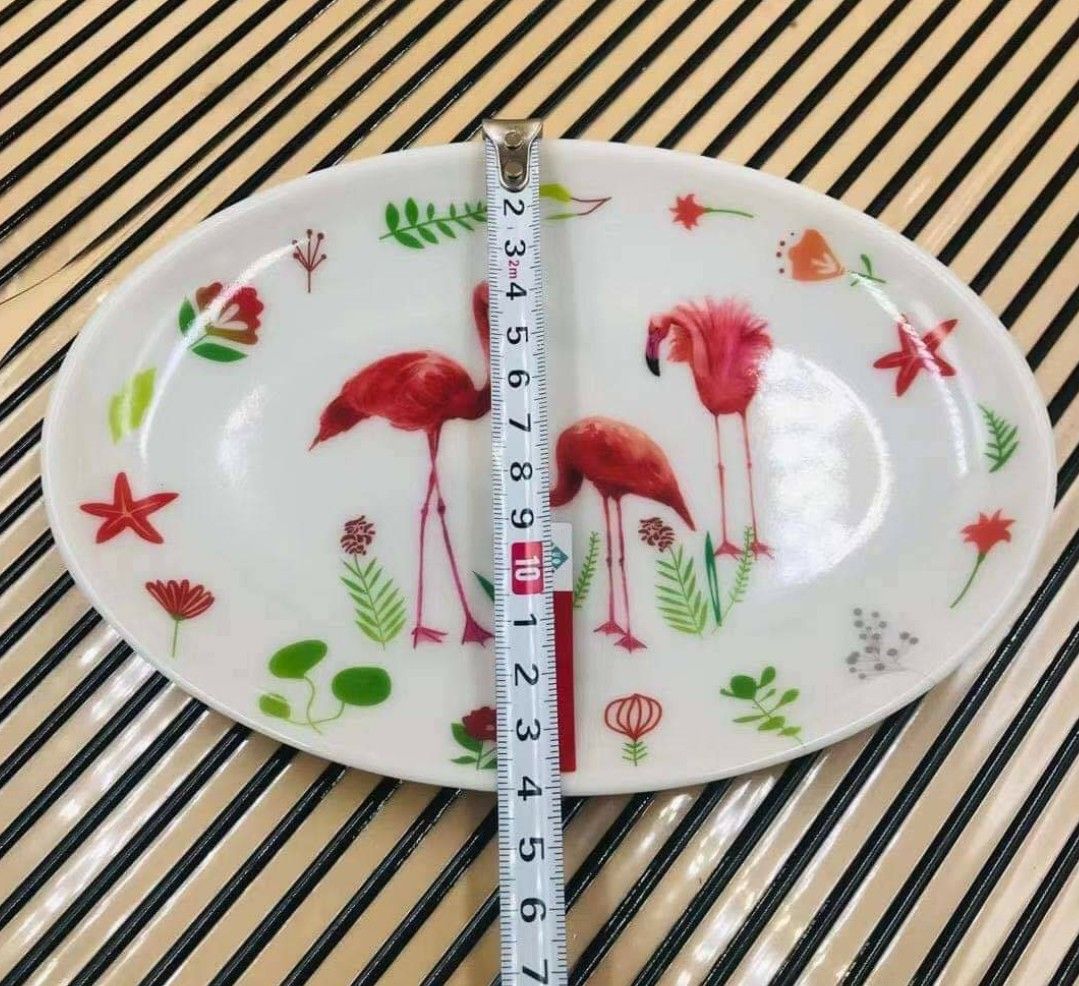 Melamine Flamingo Dinnerware Oblong Plate Modern Classic Design CK149 ...