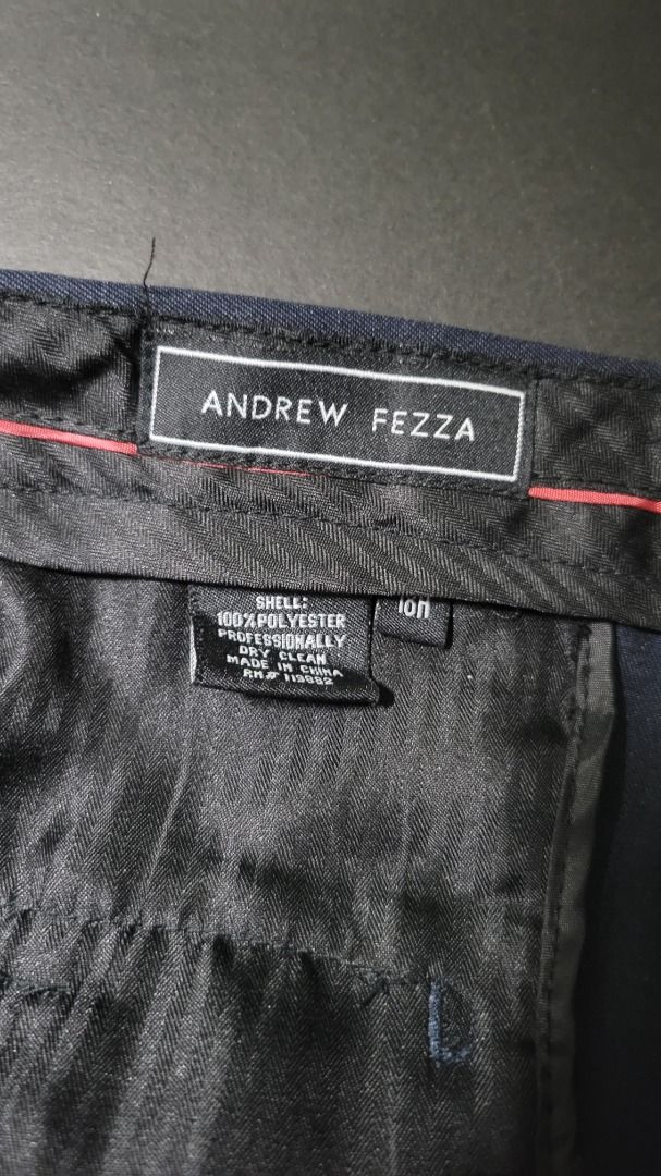 Men's 5-Piece Navy Blue Suit by Andrew Fezza Size 18 Husky, Men's ...