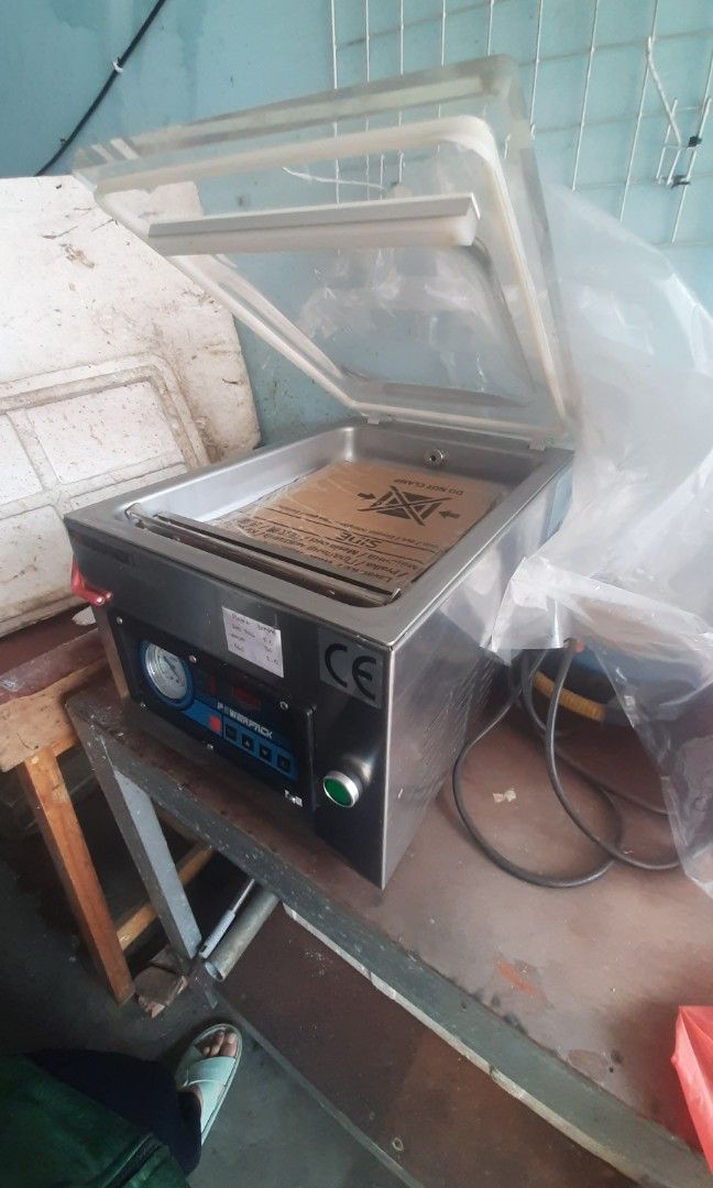 Mesin vacuum powerpack semi otomatis untuk industri rumahan, Elektronik ...