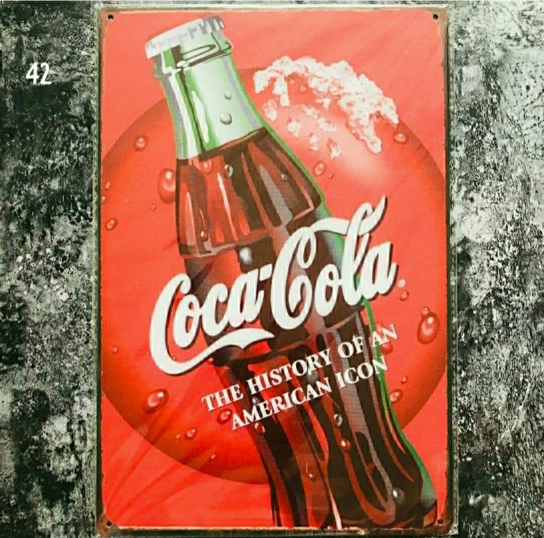 Metal tin plate wall decor- coca cola collection New, Furniture & Home ...