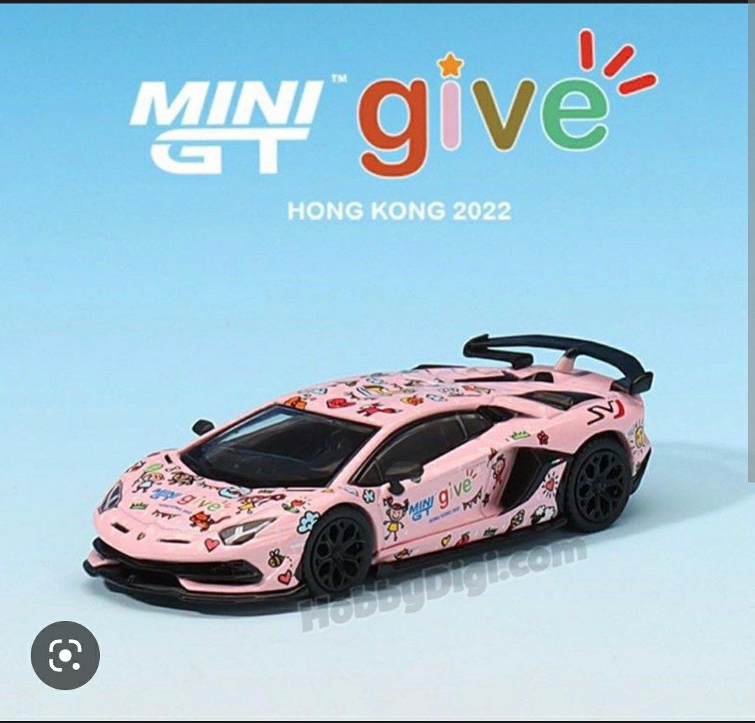 Mini GT - Lamborghini Aventador SVJ Baby Pink MINI GT GIVE Hong Kong ...
