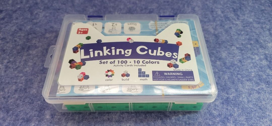 Montessori Rainbow Math Link Cubes Educational Block, Hobbies & Toys ...