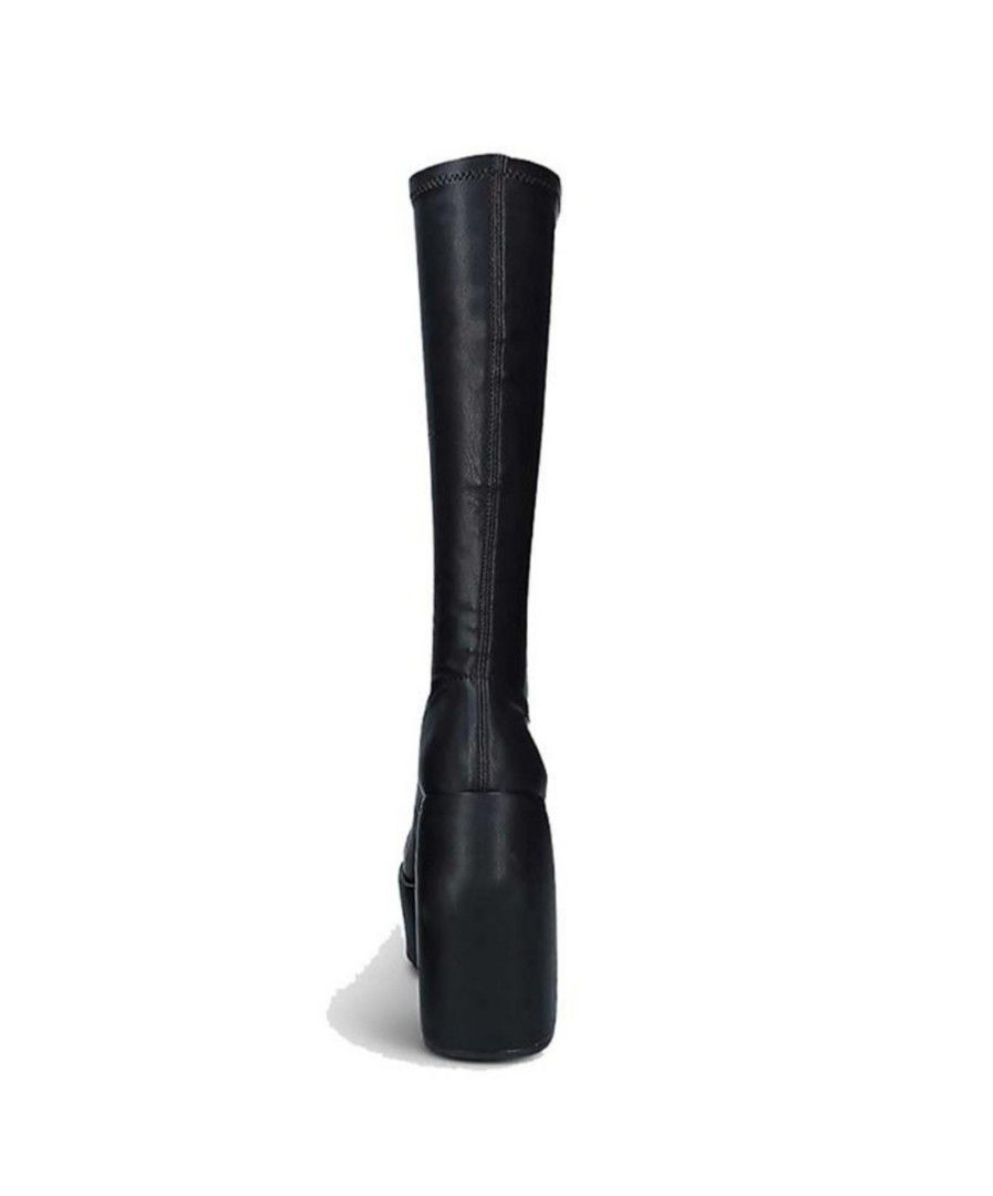 Naked Wolfe Inspired Black Platform Knee High Boots Heels, Women's ...