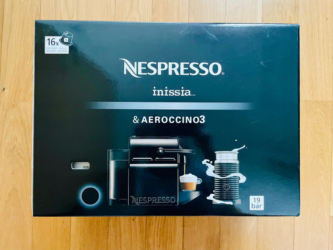 Nespresso Inissia & Aeroccino3 Bundle (19 bar), TV & Home Appliances ...