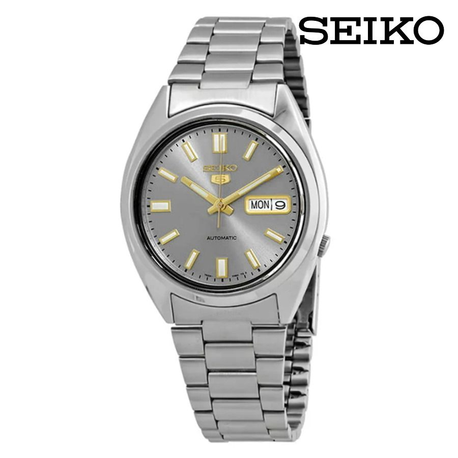 [Time Cruze] Seiko 5 SNXS75K1 Automatic Stainless Steel Grey Dial Men ...