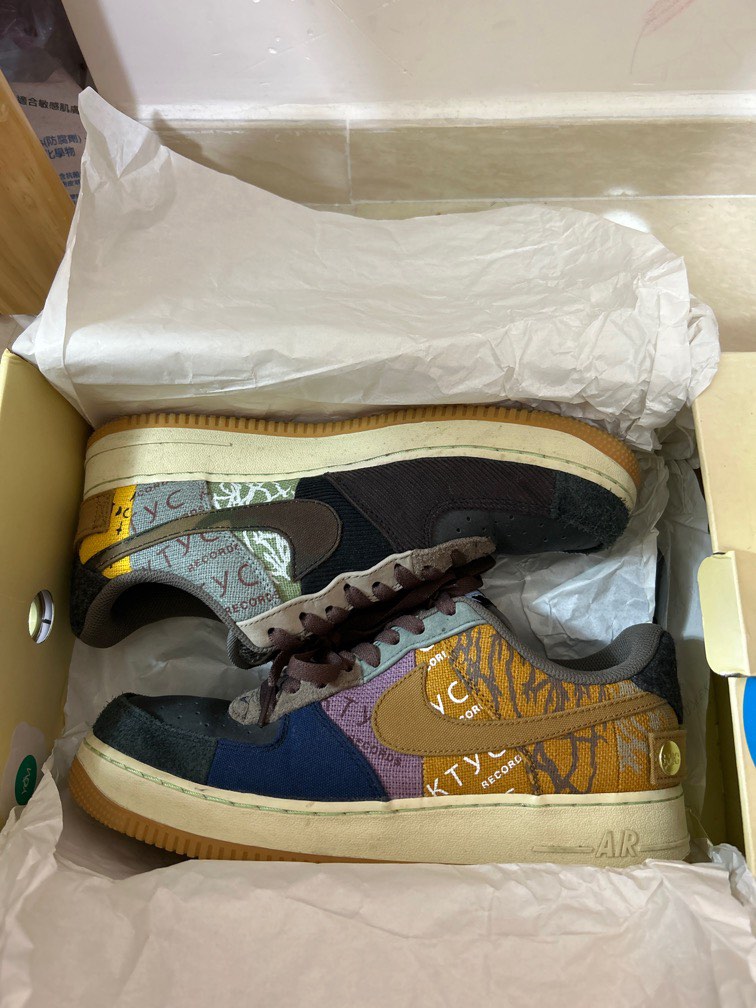 Nike X Travis Scott Cactus Jack Air Force 1 Us 10, 男裝, 鞋, 波鞋 - Carousell