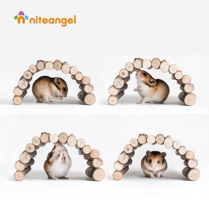 NITEANGEL Hamster wood bendy bridge, Pet Supplies, Homes & Other Pet ...