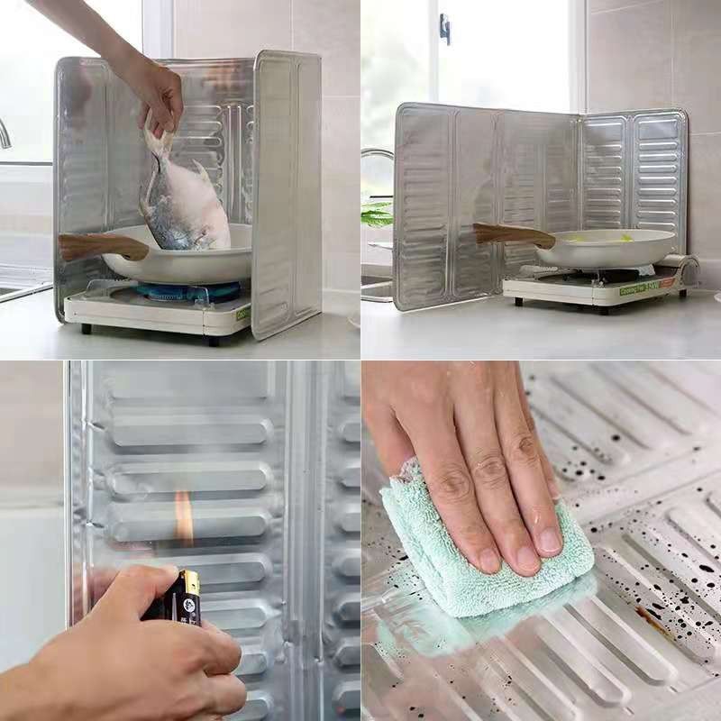 Oil splash shield aluminium cooking shield kitchen protector wind ...