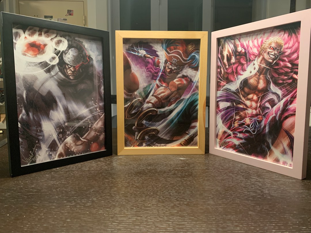 One piece posters - buggy, doflamingo, kuma, Furniture & Home Living ...